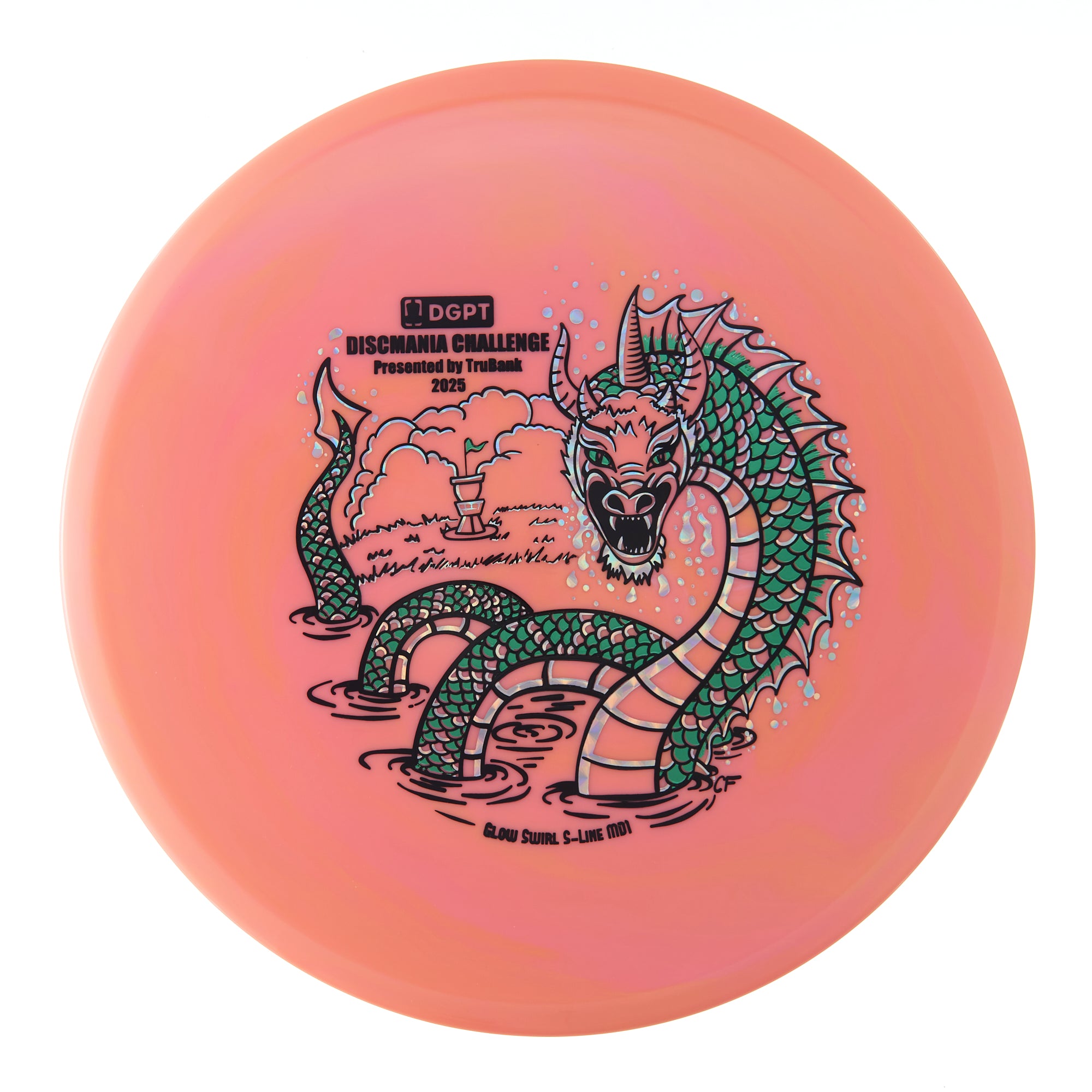 2025 Discmania Challenge Glow Swirl S-Line MD1 – Treemagnets Disc Golf